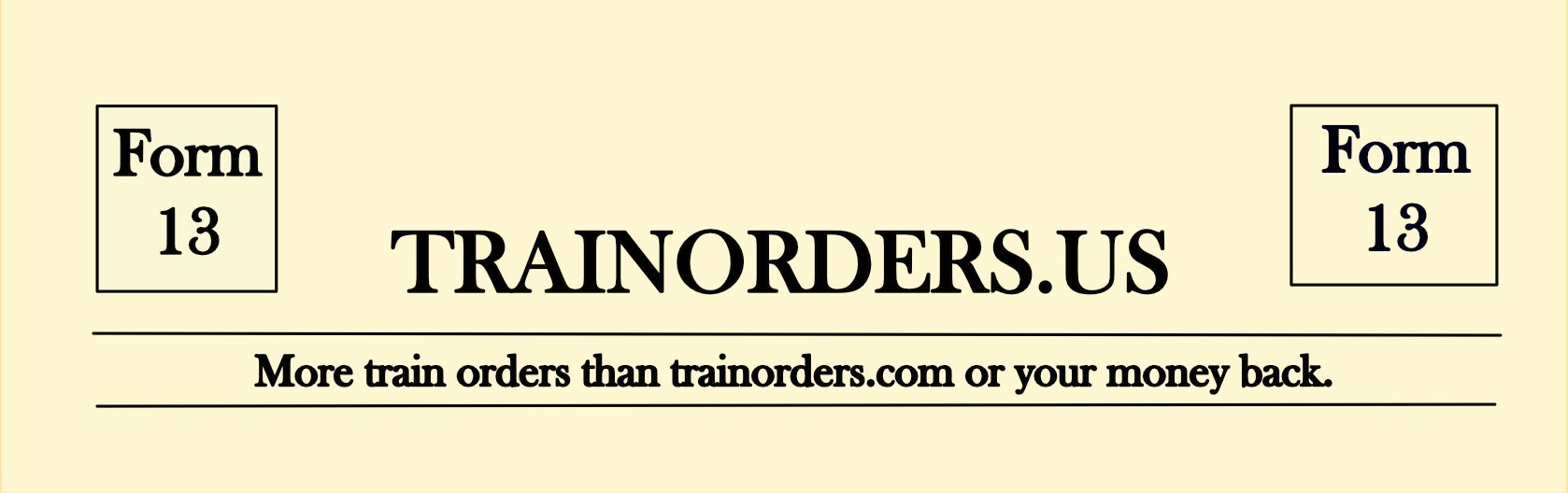 Home page for trainorders.us